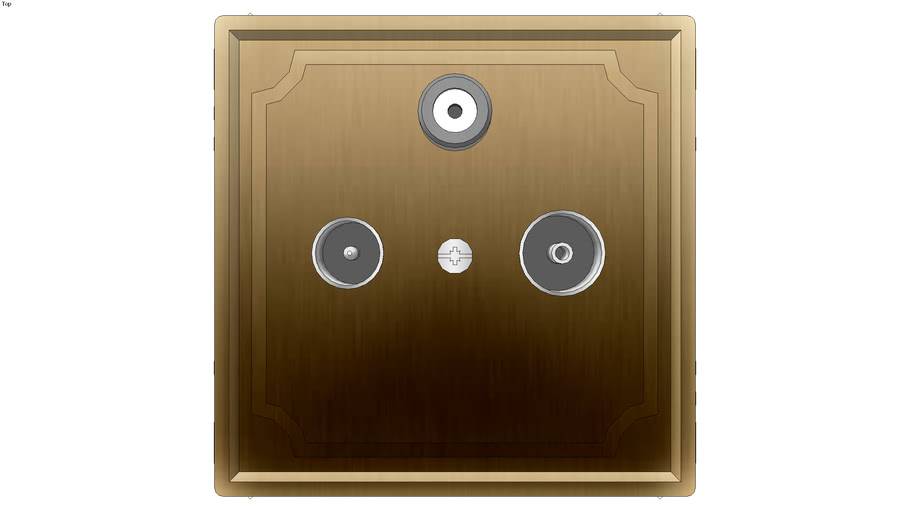 Artec/Antique Central plate for antenna socket-outlets 2/3 holes with ...