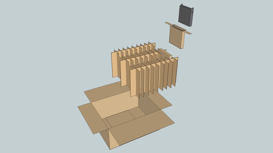 Partition cardboard packing | 3D Warehouse