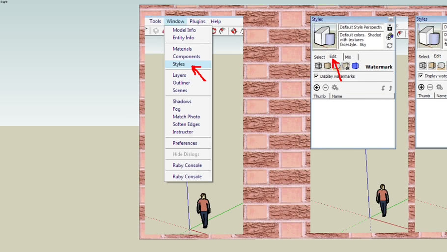 How to create a watermark backdrop - Sketchup 6. | 3D Warehouse