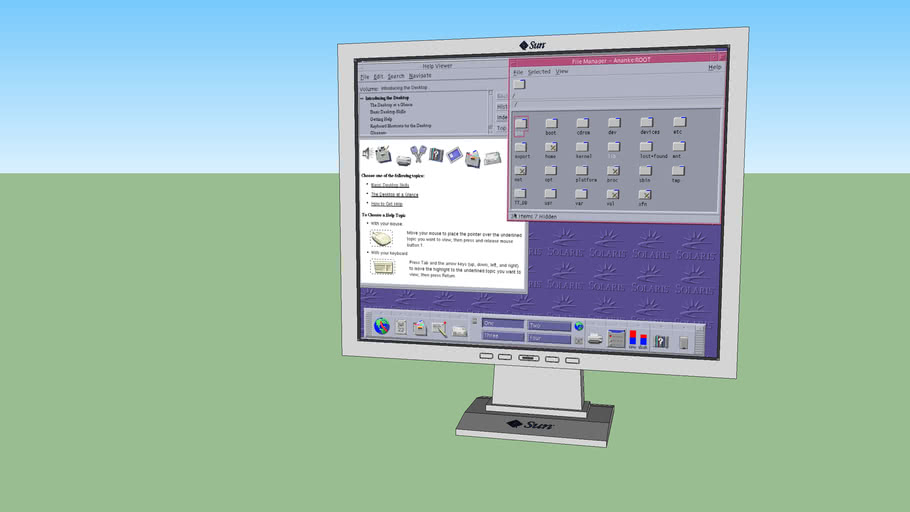 Sun Microsystems (L7ZF) 17' LCD monitor | 3D Warehouse