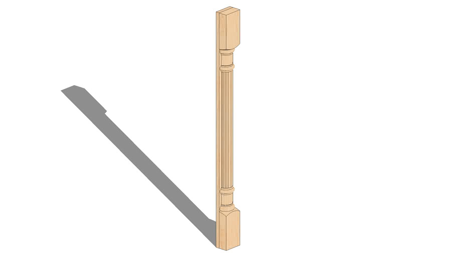 01392020-2 Reeded Assembled Filler ( 3' x 2' x 36.5' ) | 3D Warehouse