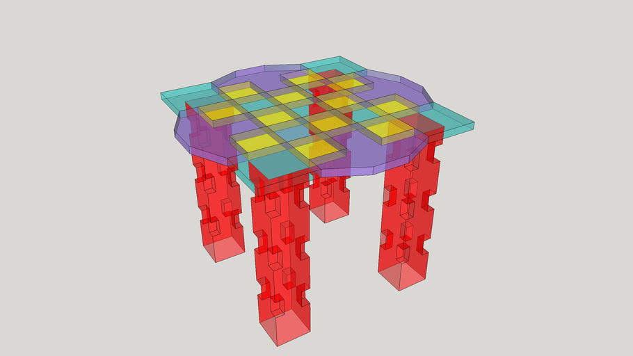 Glass table v2 | 3D Warehouse