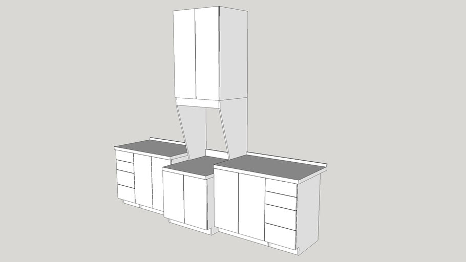 Miter Station with Overhead Storage | 3D Warehouse