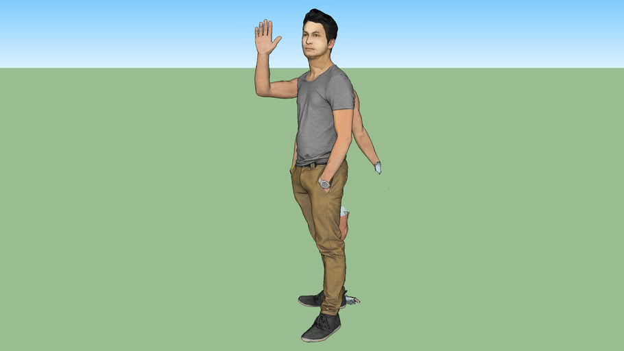 Man with arm raised | 3D Warehouse