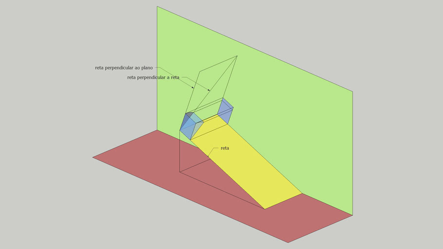 GD - Reta perpendicular a reta e reta perpendicular a plano | 3D Warehouse