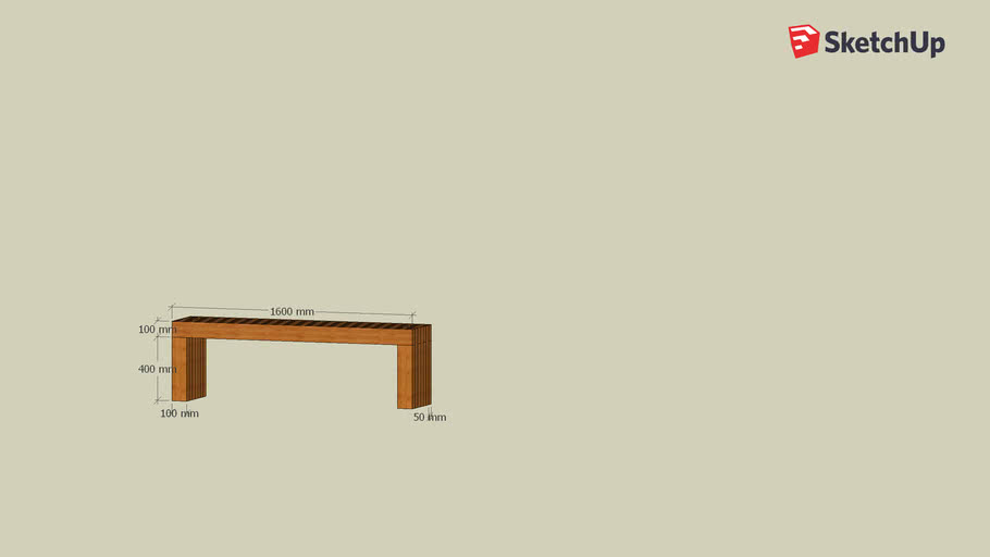 Garden bench. | 3D Warehouse