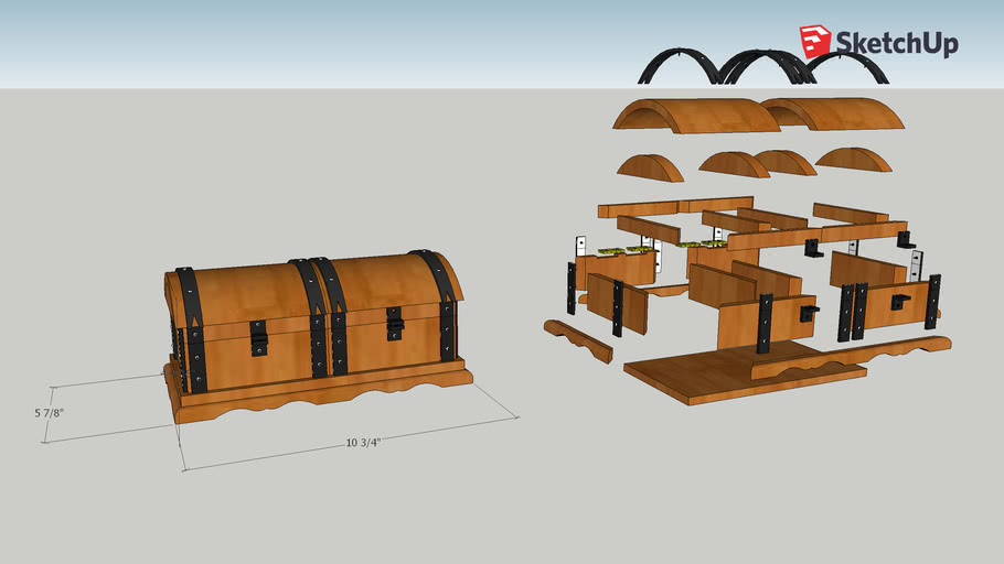 Double Oval top keepsake box | 3D Warehouse