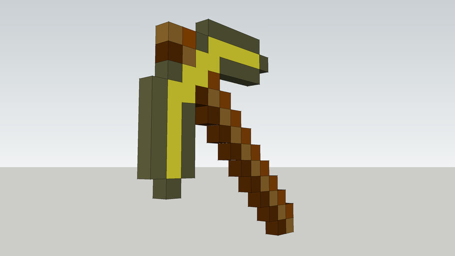 Minecraft Gold Pickaxe | 3D Warehouse