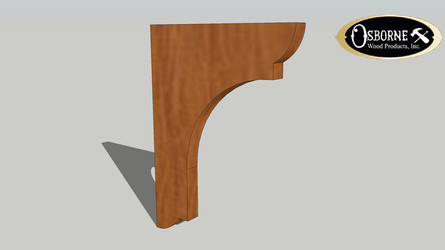 Arts and Crafts Bracket (24' x 1-3/4' x 18') | 3D Warehouse