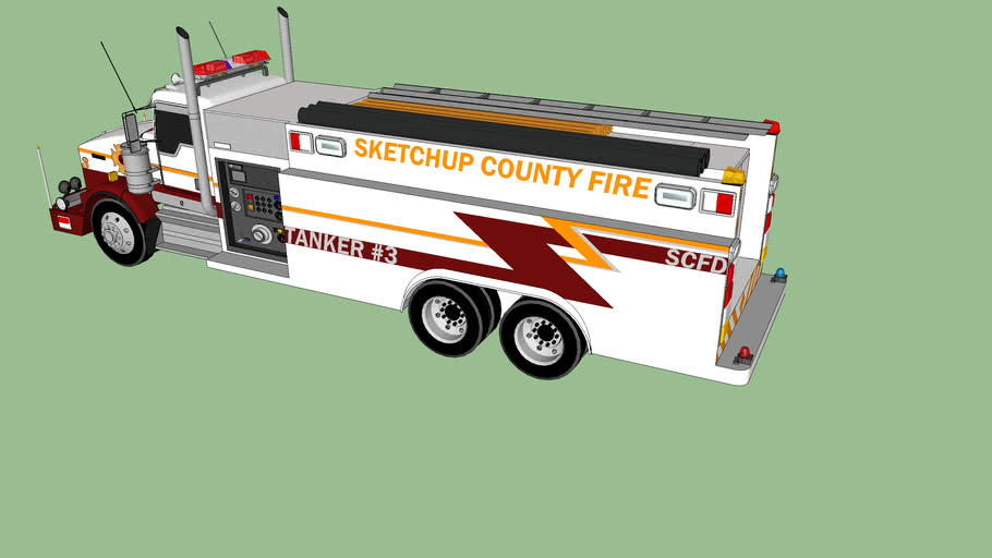 Sketchup County Fire Truck | 3D Warehouse