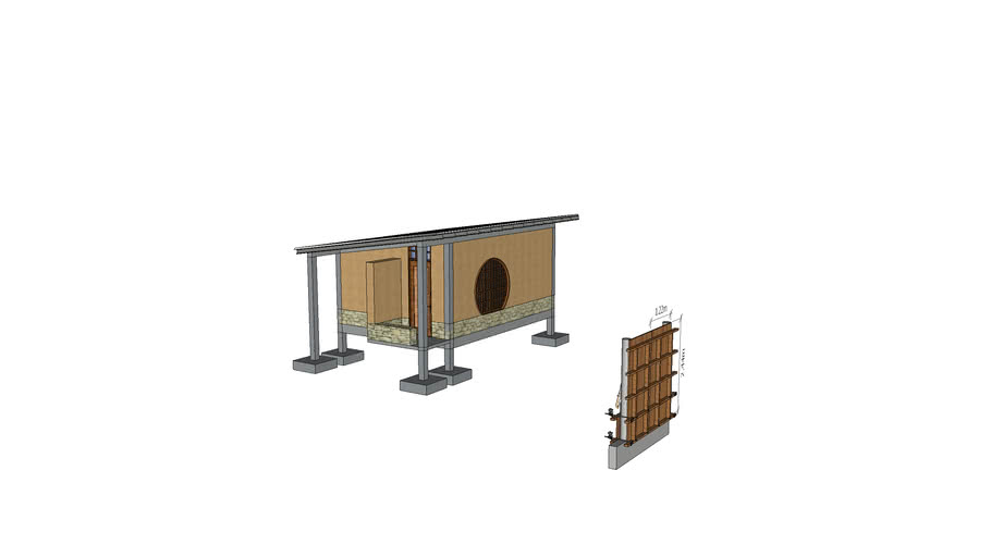 rammed earth building model prototype | 3D Warehouse