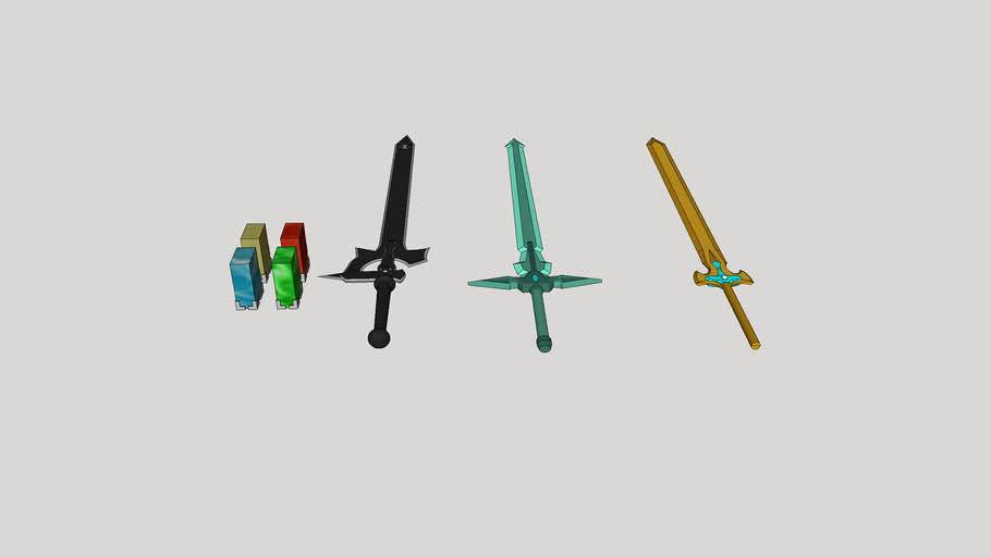 SAO swords and crystals | 3D Warehouse