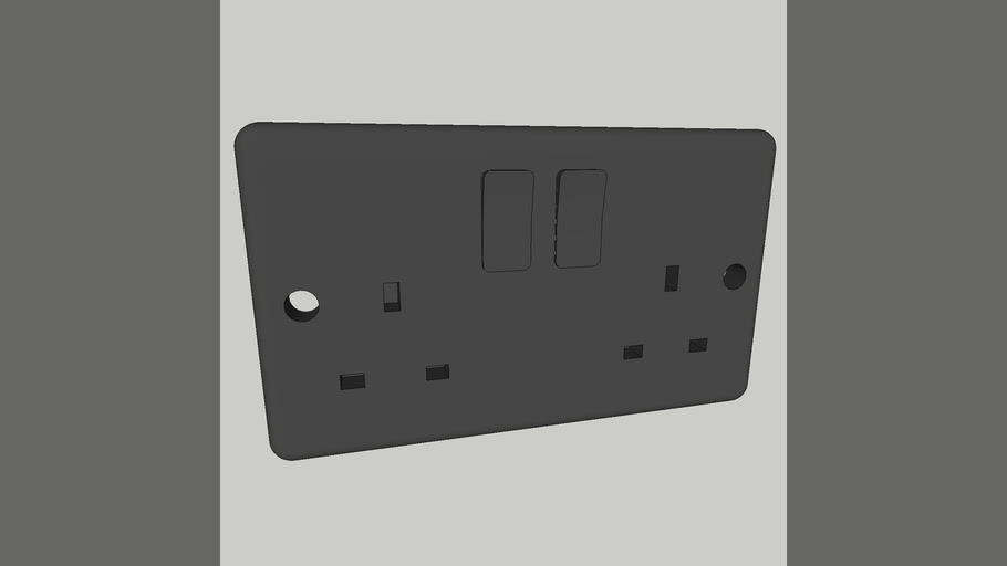 Grey UK Plug | 3D Warehouse