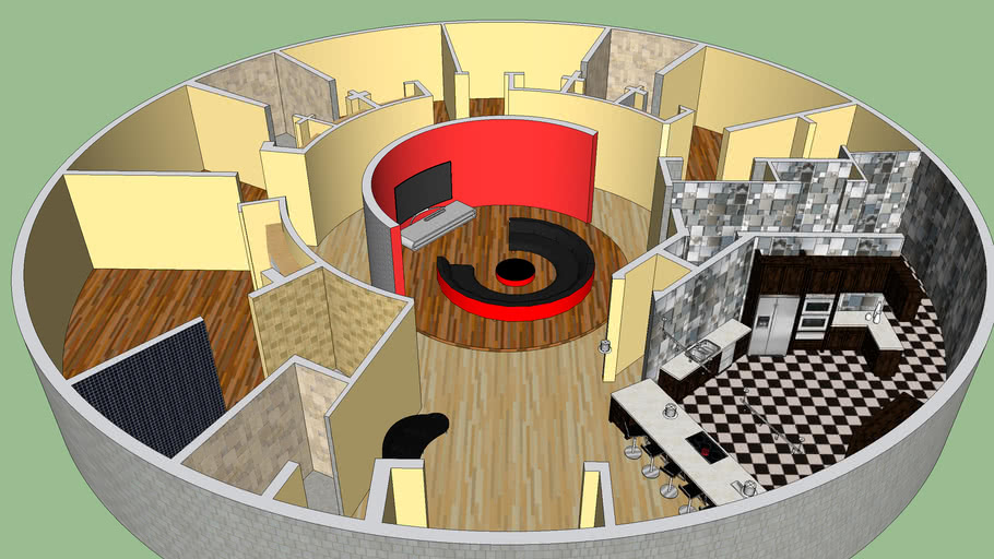 5 bhk round house | 3D Warehouse