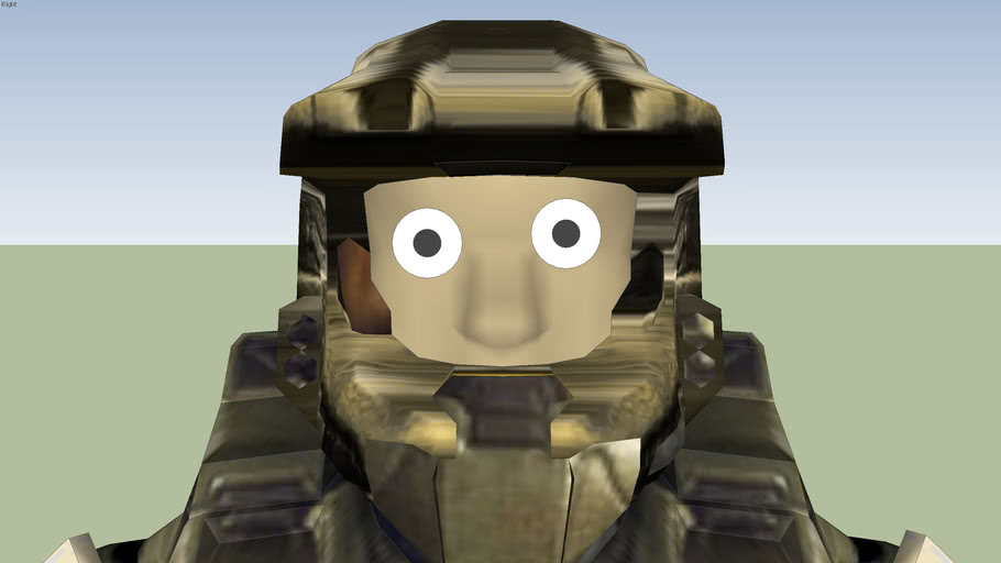 Master Chief's real face! | 3D Warehouse