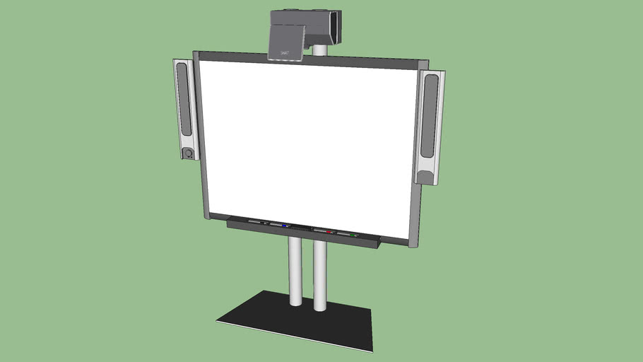 smart board on a stand | 3D Warehouse