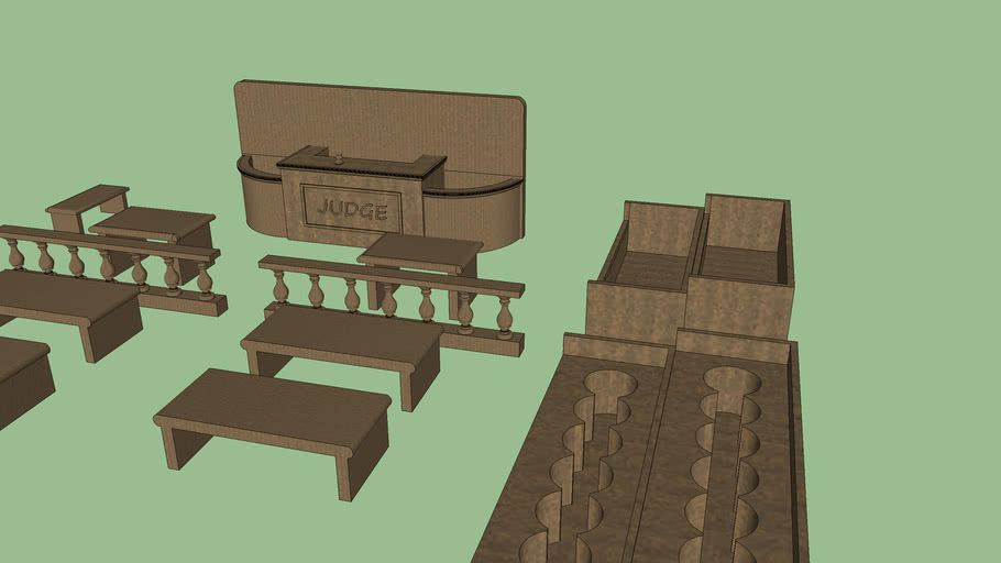 Complete Courtroom Model | 3D Warehouse