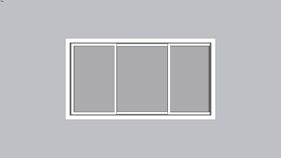 Window 3 panes 2 sliding | 3D Warehouse
