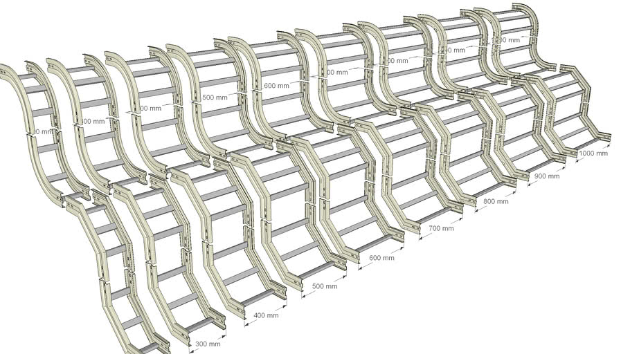 Cable ladderVertical in & out. | 3D Warehouse