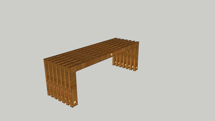 Modular wooden bench | 3D Warehouse