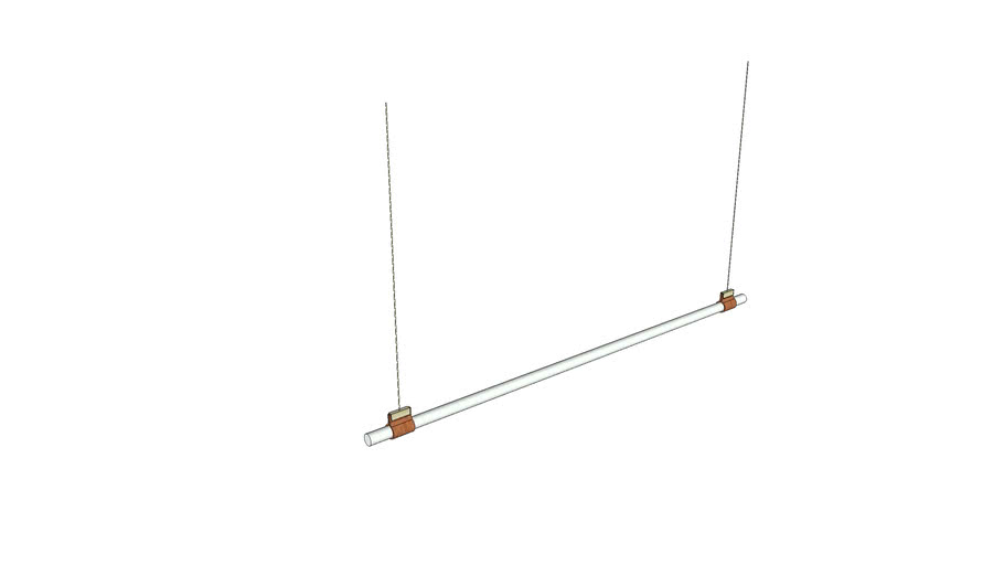 Linear Pendant with Leather Detail | 3D Warehouse