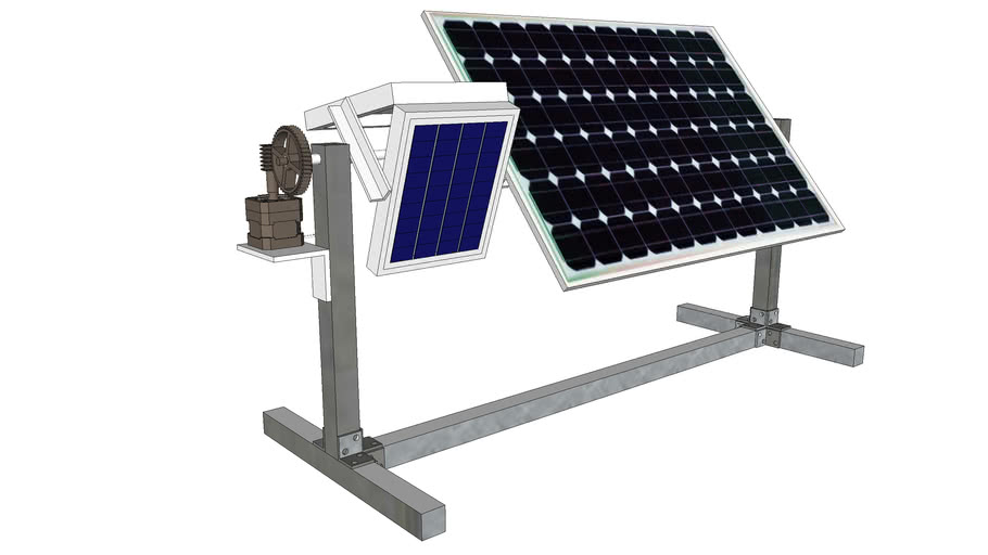 Single Axis Solar Panel Tracker | 3D Warehouse