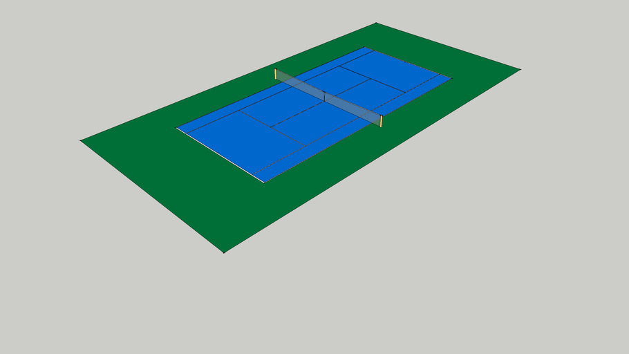 Tennis Court US Open color scheme | 3D Warehouse