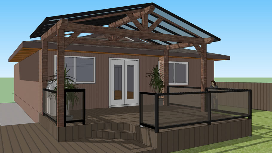 Hybrid Cathedral style patio cover | 3D Warehouse