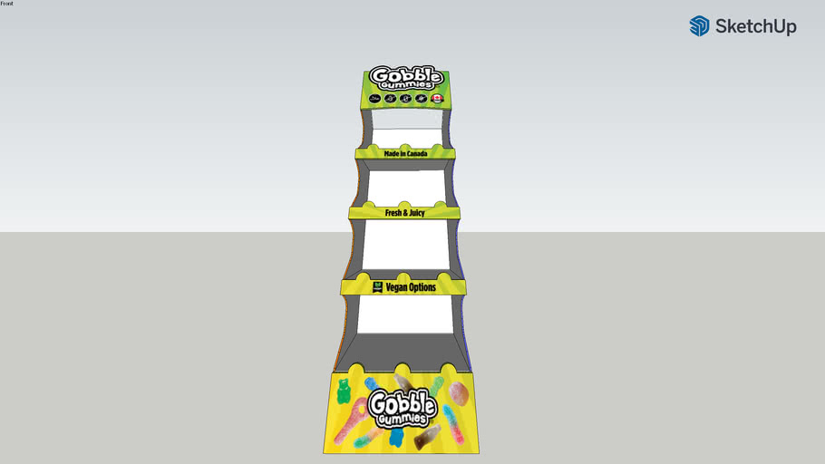 Gobble Gummies Product Display Stand | 3D Warehouse