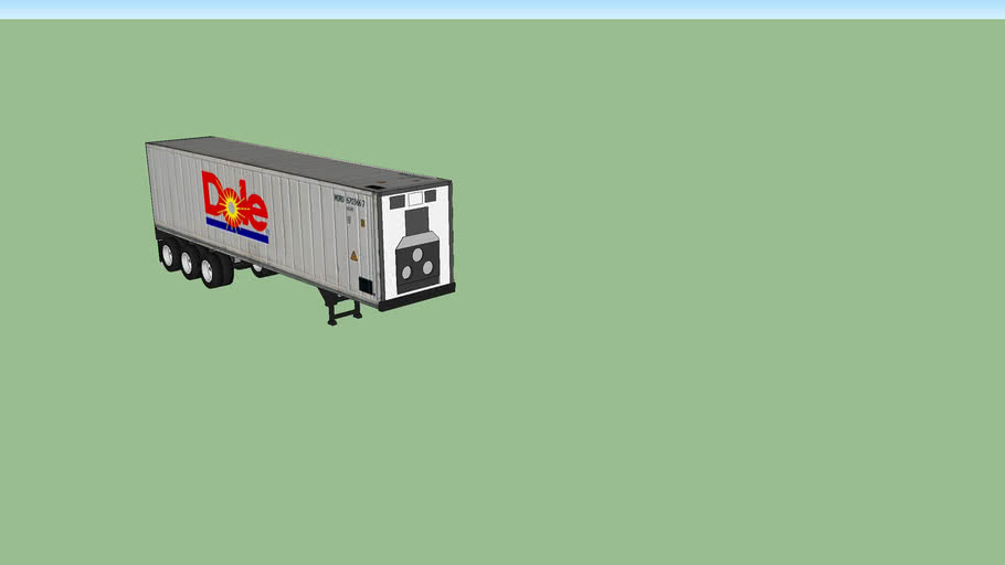 Dole Container on Container Trailer | 3D Warehouse