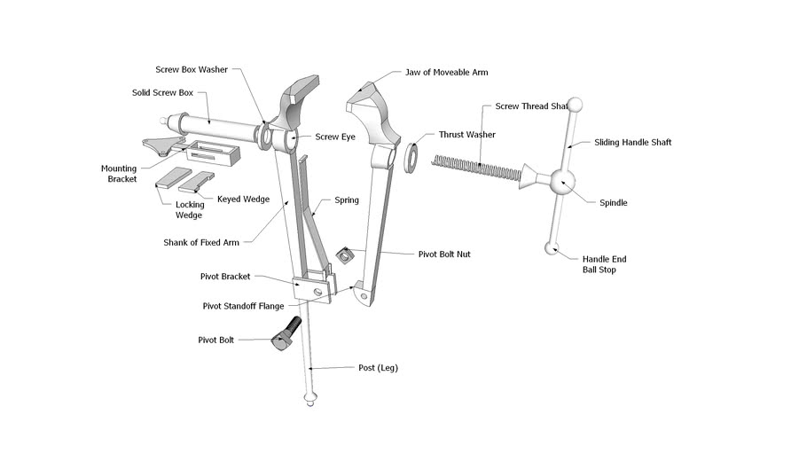 Post Vise Exploded | 3D Warehouse