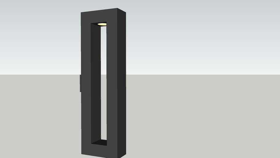 Modern Rectangular Exterior Sconce | 3D Warehouse