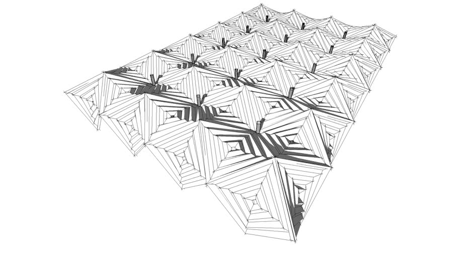 Deployable Folded Hypar Structure | 3D Warehouse