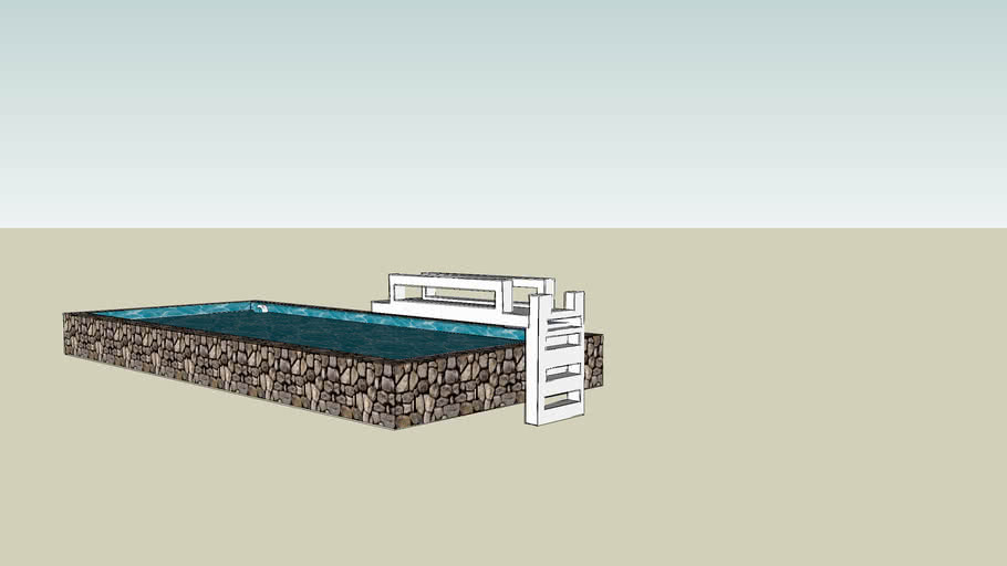 Swimming pool with diving board | 3D Warehouse