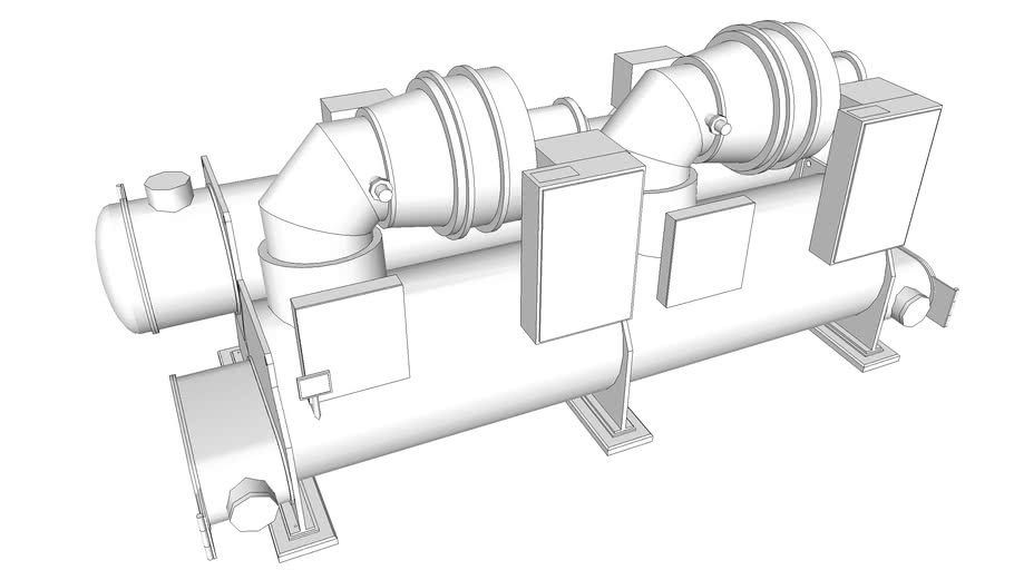 Trane Centravac 1800 ton duplex chiller | 3D Warehouse