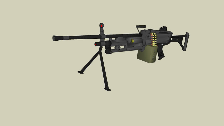 MG49 squad support automatic weapon | 3D Warehouse