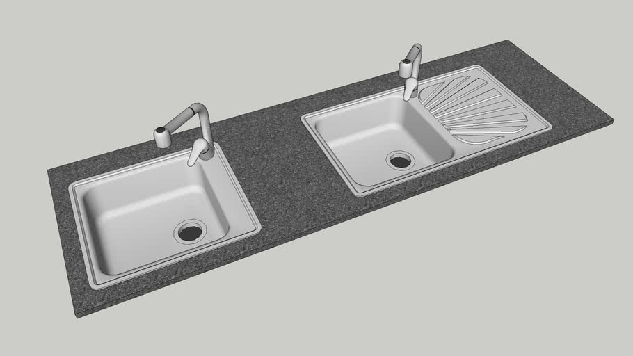 two kitchen sinks | 3D Warehouse