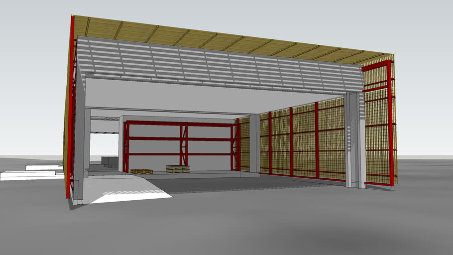 idea sketch for rubber and fruit packing buildings | 3D Warehouse