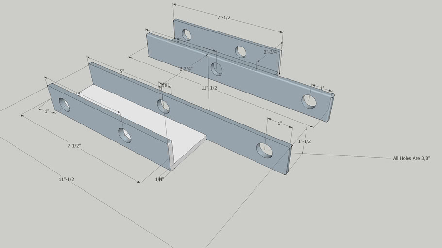 Right and Left Hand Support Brackets | 3D Warehouse