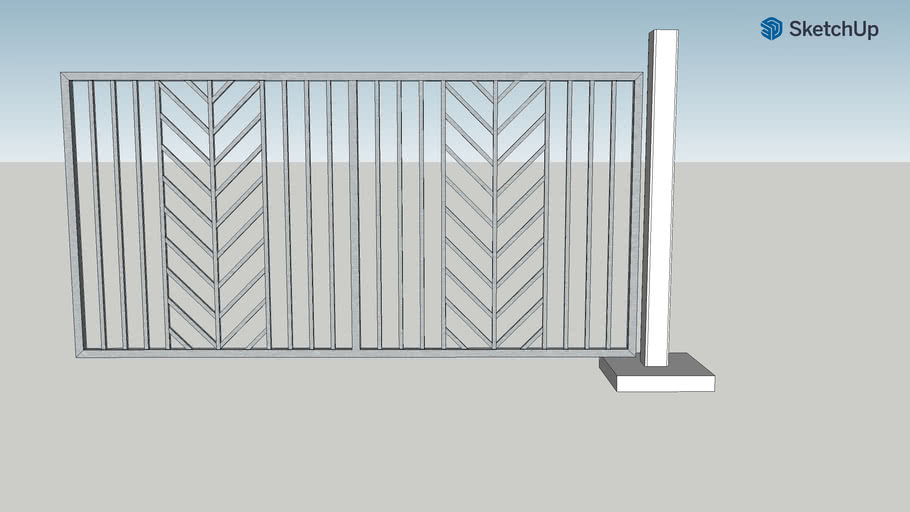 Fishbone Pattern Gate | 3D Warehouse