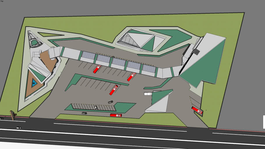 Rest Area (Ringroad Barat Yogyakarta) - Joevdian Gerard Architect | 3D ...
