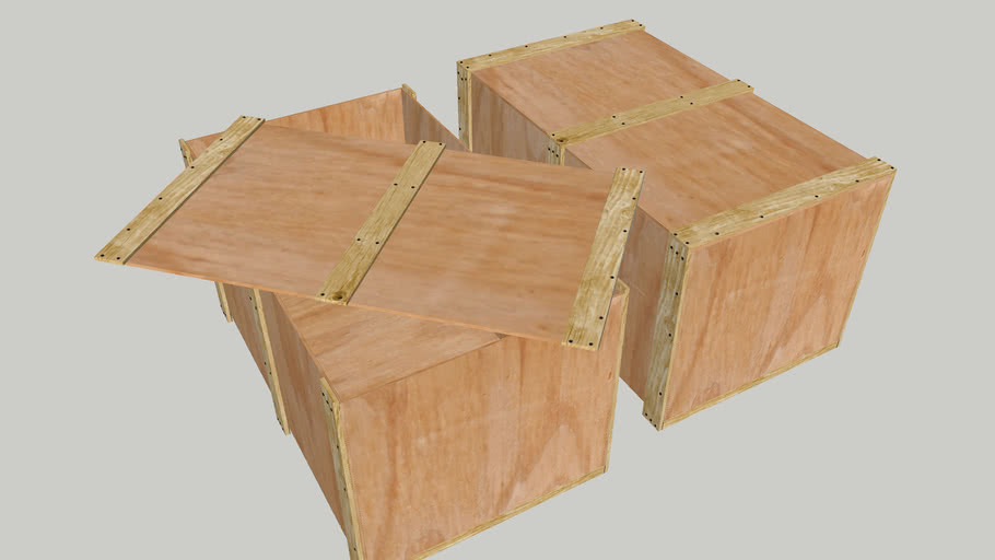 Wooden shipping crate | 3D Warehouse