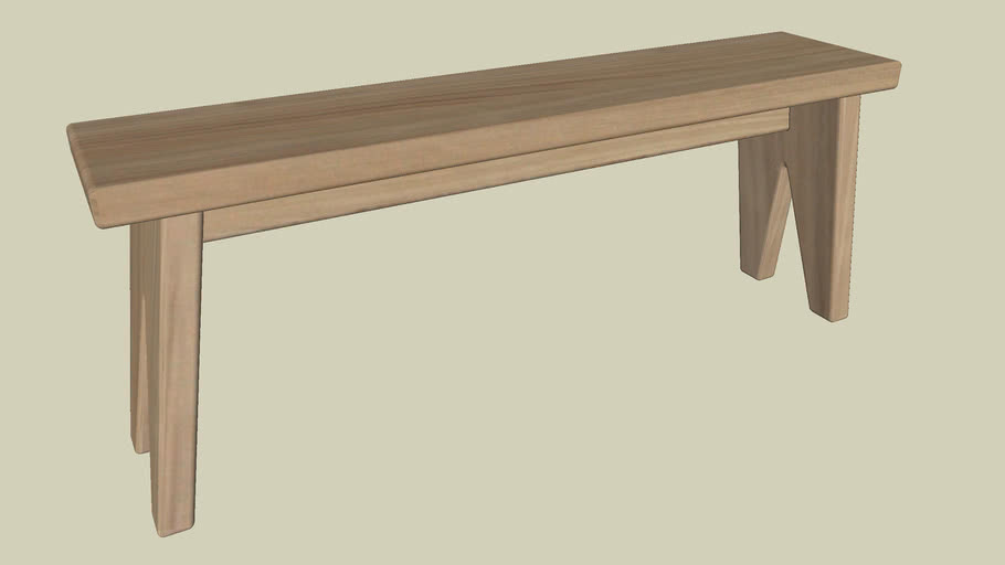 Simple Rustic Bench | 3D Warehouse