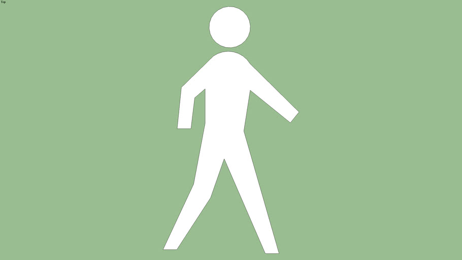 Pedestrian sign / voetganger bord | 3D Warehouse