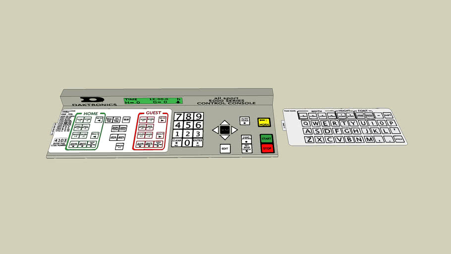 DAKTRONICS 5000 Series Control Console | 3D Warehouse