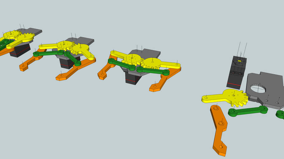 gripper robot servo SM-S4315R | 3D Warehouse