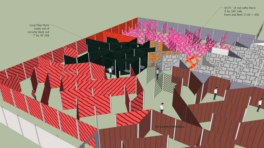 Fence maze haunted maze Tim Loomis Productions | 3D Warehouse