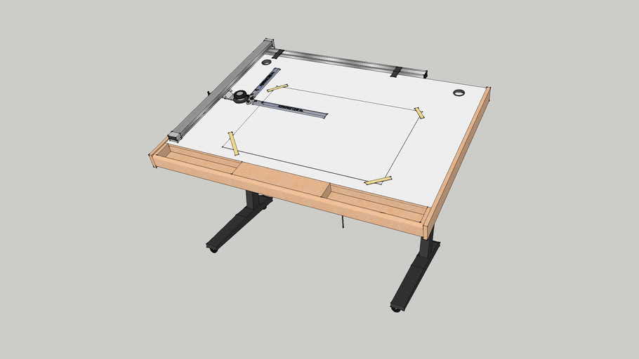 SIT- STAND DRAFTING TABLE w MOTORED TILT | 3D Warehouse