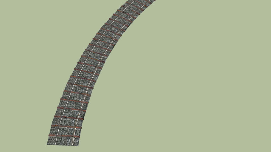 Train Track N Gauge Curve 45.skp (656 kb) | 3D Warehouse