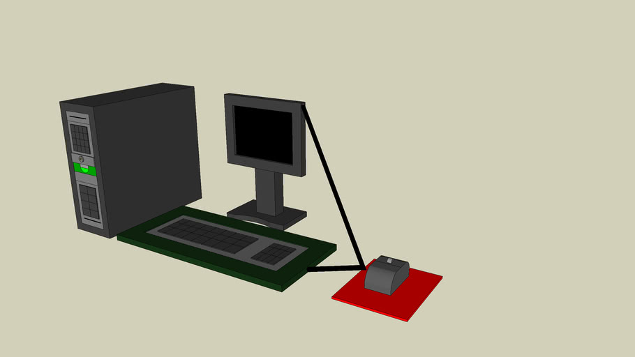 Full Coputer Set | 3D Warehouse